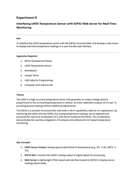 Experiment 9 Iot Pdf Analog To Digital Converter World Wide Web