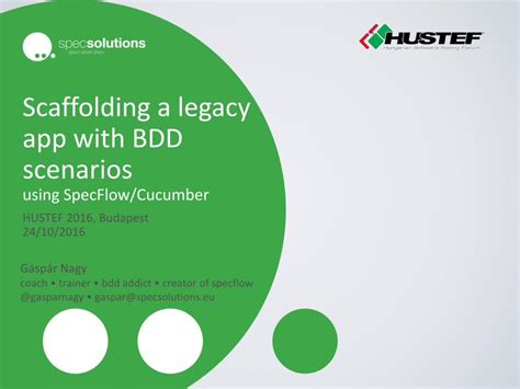 Pdf Scaffolding A Legacy App With Bdd Scenarios Using Specflow