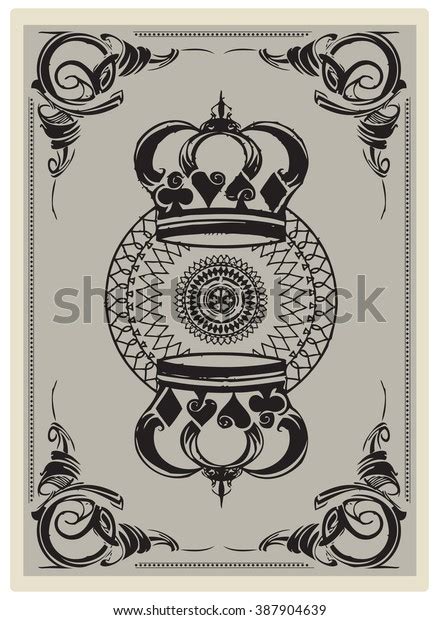 Reverse Side Playing Card Stock Vector Royalty Free 387904639