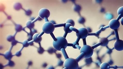 Network Structure Chemical Bonds In Molecular Level Of Lines And Points