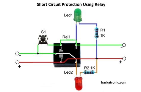 Short Circuit Protection Using Relay For Batteries