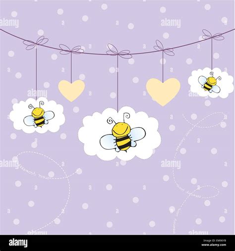 Background With Bees Stock Vector Image And Art Alamy