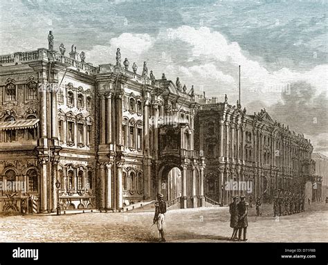 Winter Palace in St. Petersburg, 19th Century, St. Petersburg, Russia ...