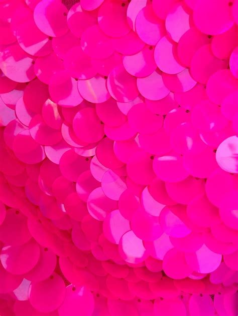 Circle Jumbo Paillette Sequins Hot Pink Big Circle Hanging Sequins