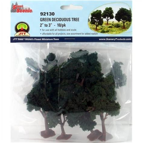Jtt Scenery Products Jtt92130 2 3 In Green Deciduous Trees Pack Of