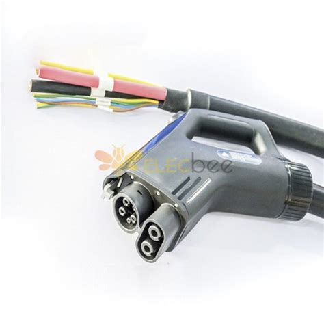 Ccs Combo1 Charging Plug Connector Single Phase Ev Quick Charger 5m