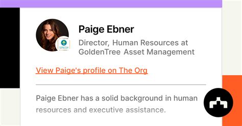 Paige Ebner Director Human Resources At Goldentree Asset Management