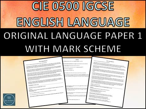 Cambridge IGCSE English Language Practice Paper Teaching Resources