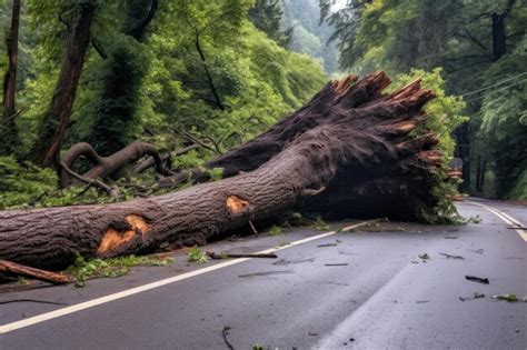 Premium Ai Image Closeup Of A Large Fallen Tree Covering The Entire