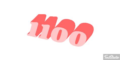 1100 Number Animated  Logo Designs