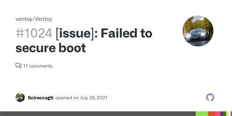 Issue Failed To Secure Boot · Issue 1024 · Ventoyventoy · Github