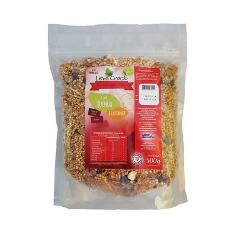 Granola S Glúten Quinoa e Castanha 500g Leve Crock