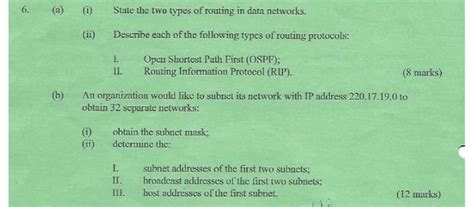 solved a i ﻿state the two types of routing in data