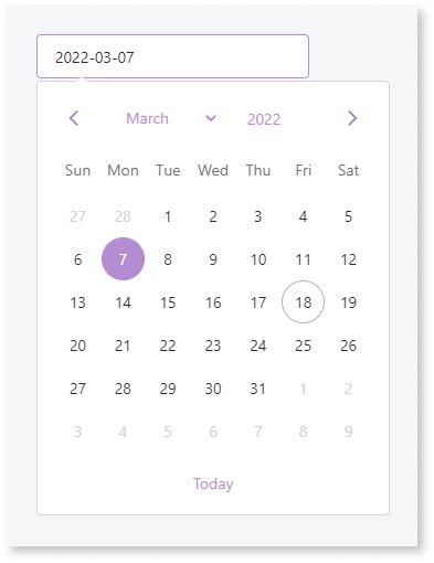 Date Picker Odc Documentation