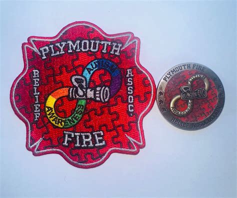 Plymouth Fire Autism Patch And Coin Set The Plymouth Fire Relief