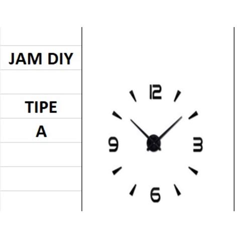 Jual Ikiloshop Diy Acrylic Wall Clock Jam Dinding Diy Digital Clock