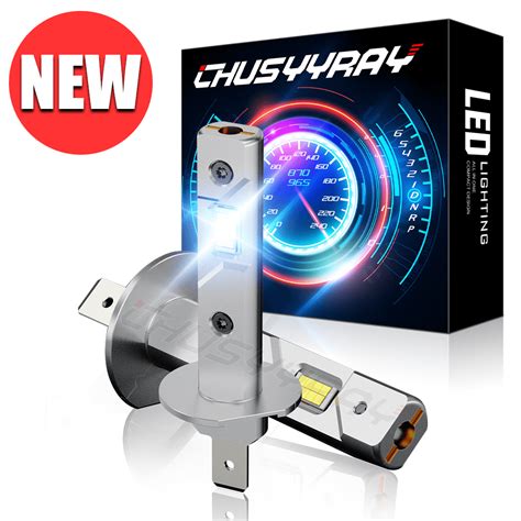 CHUSYYRAY H1 LED Headlight High Beam Or Low Beam Bulbs Conversion Kit Bulb 6000K Super Bright