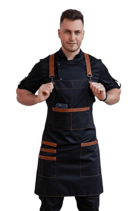 Купити Фартух водовідштовхувальний з нагрудником чорний Шкіра Люксформ