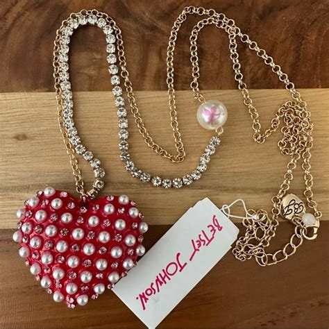 Betsey Johnson Jewelry New Betsey Johnson Xoxo Pearly Red Heart
