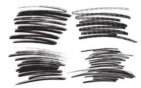 손 그리기 브러시 스트로크 컬렉션 무료 벡터