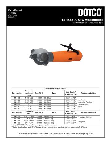 Dotco 14 1866 A Owners Manual Manualzz