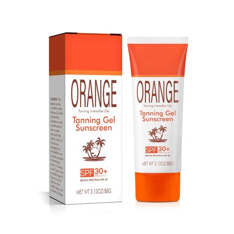 Orange Sun Tanning Lotion With Spf 30 Tanning Gel For Sun Exposure