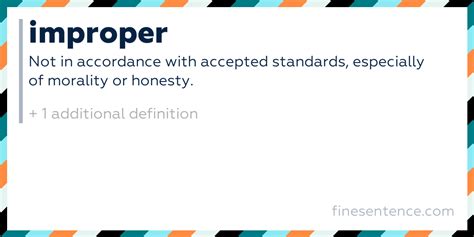 Improper Definition Meaning And Examples In English