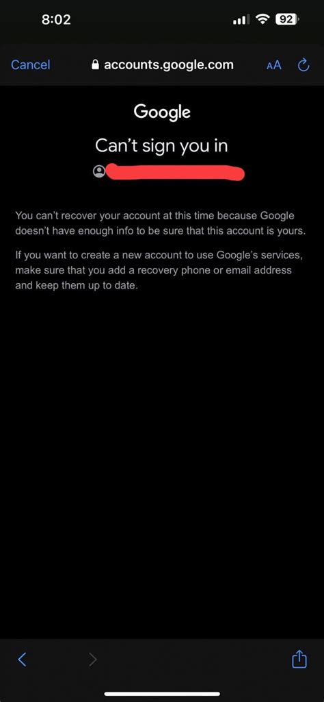 Recovery Loop On Gmail Rgmail