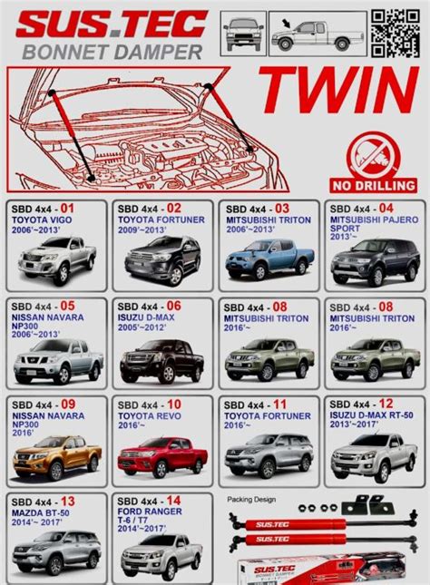 Mitsubishi Triton Pajero Navara Np300 D40 Ford Ranger T6 T7 T8 T9