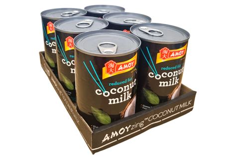 Case Of Amoy Coconut Milk Reduced Fat 6 X 400ml Best Before It