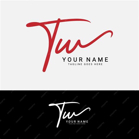Premium Vector Tw Initial Letter Logo Alphabet Tw Handwritten