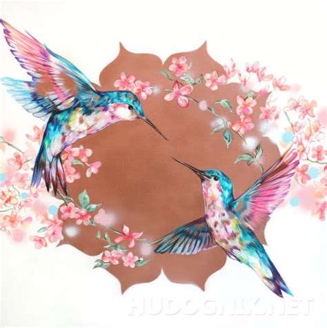 Картина Колибри Размеры 60x60 Год 2023 Цена 35750 рублей Художник Третьякова Евгения