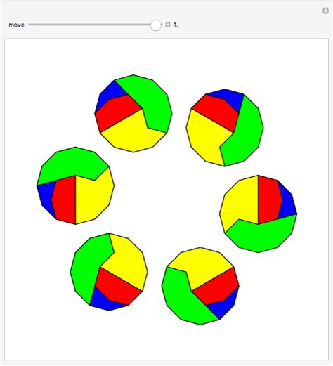 Dissection Of A Regular Dodecagon Into Six Smaller Ones Wolfram Demonstrations Project