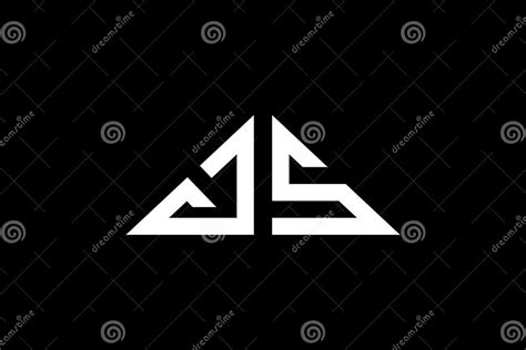 Minimal Triangle Initial Letters Js Logo Stock Vector Illustration Of