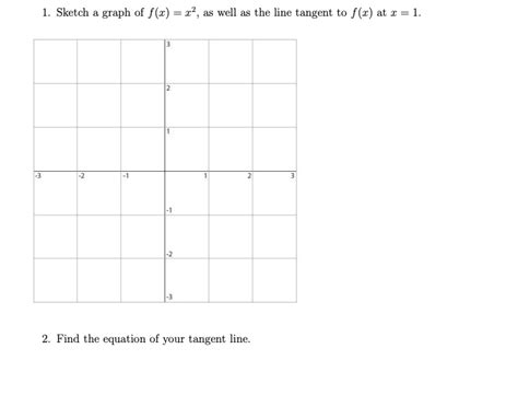 Solved 1 Sketch A Graph Of Fxx2 As Well As The Line