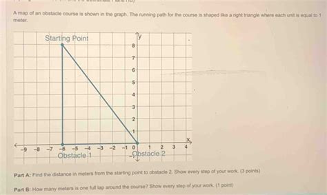 Solved A Map Of An Obstacle Course Is Shown In The Graph The Running