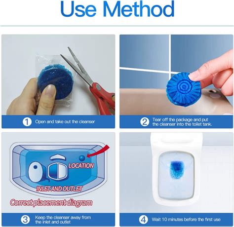 Blue Automatic Toilet Bowl Cleaner Tablets Mild Pine Scent 18 Pack