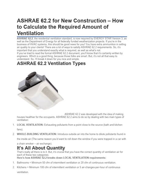Ashrae 62 2 Ventilation Guide Pdf Ventilation Architecture Temperature