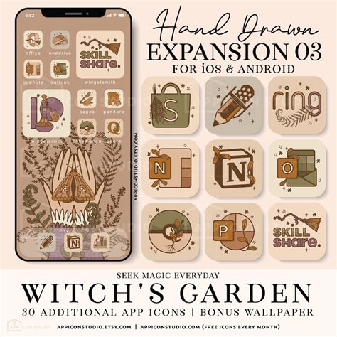 Ios 17 Icons Purple Witch Aesthetic Iphone And Android Theme Witchy App