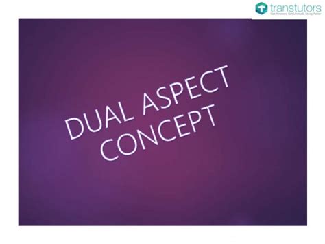 Dual Aspect Concept Accounting