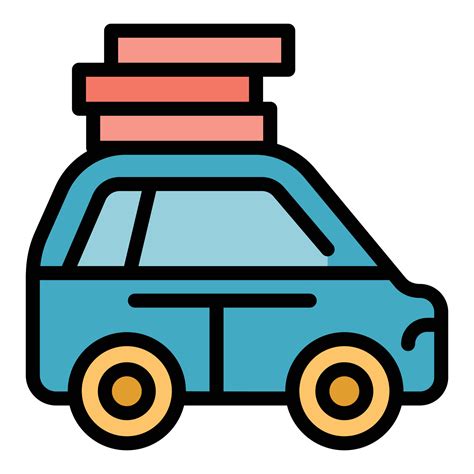 Full Car Roof Box Icon Color Outline Vector 15142783 Vector Art At Vecteezy