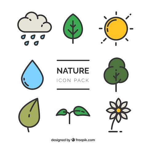 Vectores E Ilustraciones De Simbolos Naturaleza Para Descargar Gratis