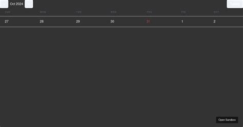 Chakra Ui Calendar Forked Codesandbox