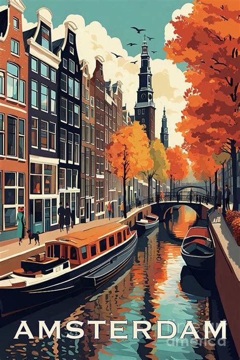 Purchase An Art Print Of The Digital Art Amsterdam Modern Travel