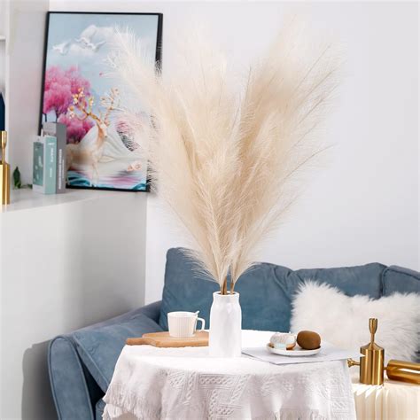 Buy Sggvecsy Artificial Pampas Grass 45 Faux Pampas Grass Large Tall