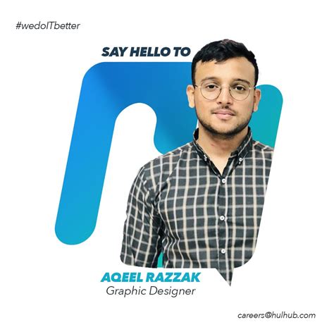 Hul Hub Pakistan On Linkedin Hulhub Peopleathulhub Newjoinee Graphicdesigner