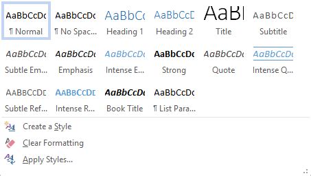 Managing Word Styles