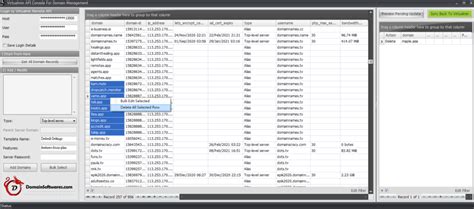 Virtualmin API Console For Domain Management Bulk Add Or Delete
