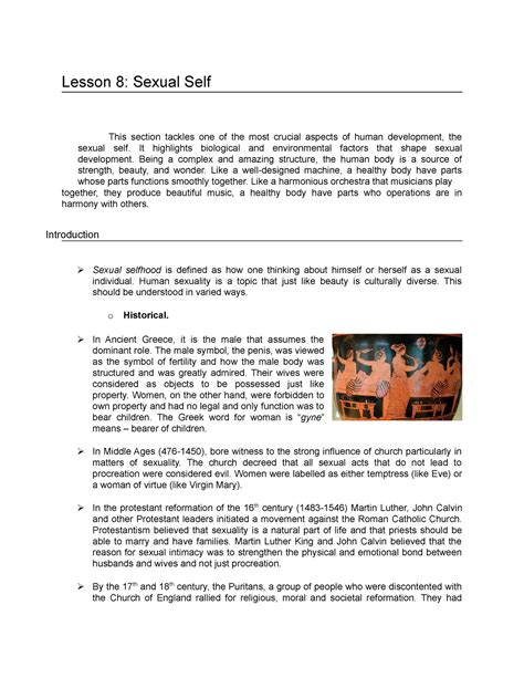 Ged 101 Understanding The Self Lesson 8 Lesson 8 Sexual Self This