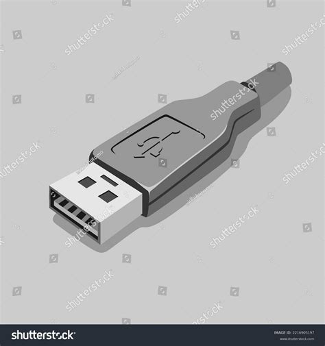 Usb Port Cable Vector Illsutration Stock Vector Royalty Free 2216905197 Shutterstock
